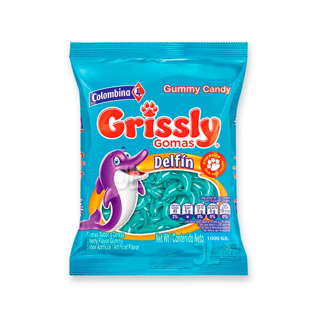 Gomitas Delfín Grissly Bolsa 1kg – Colombina – JL DecoStore