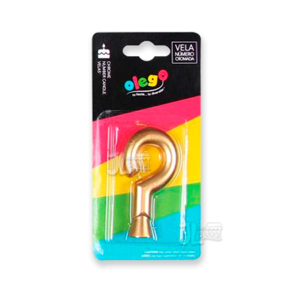 Velas Cromadas Doradas Números del 0 al 9 – ? – Olego – JL DecoStore