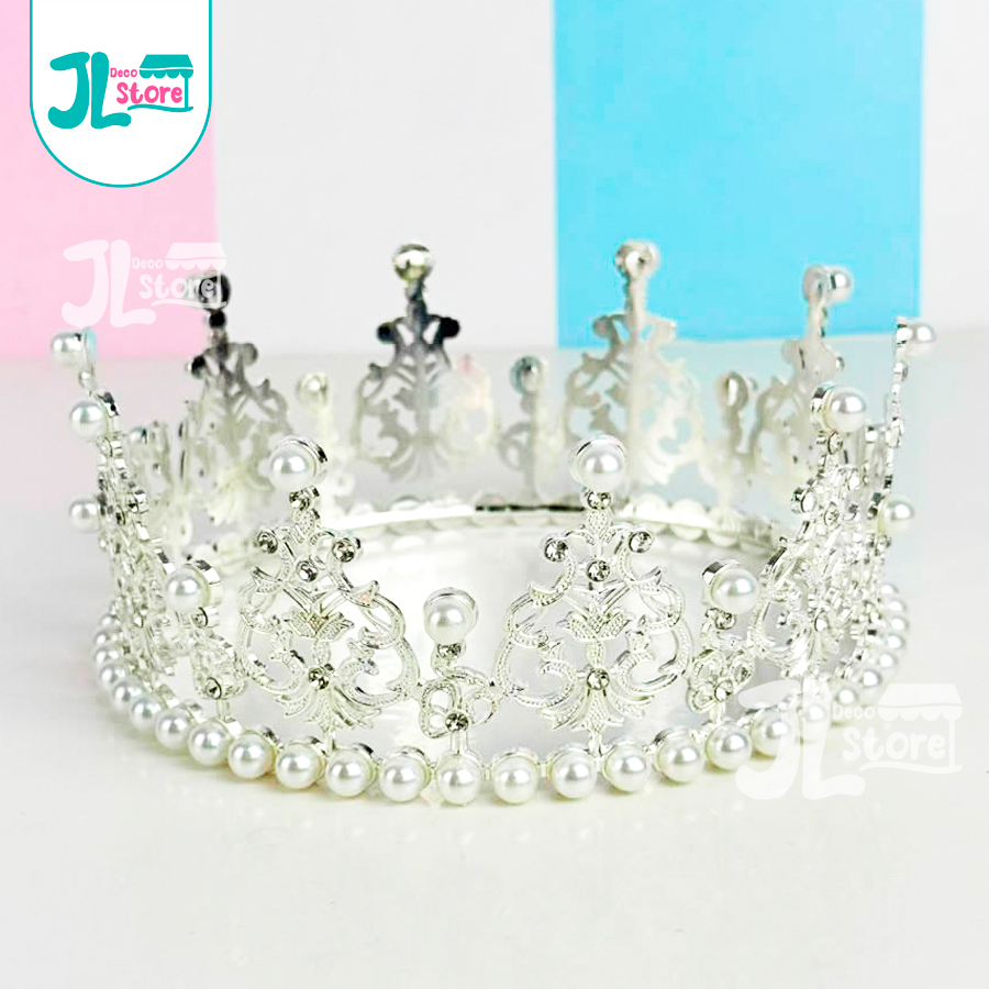 Corona Plateada Metal 5.5cm diametro 14cm – JL DecoStore